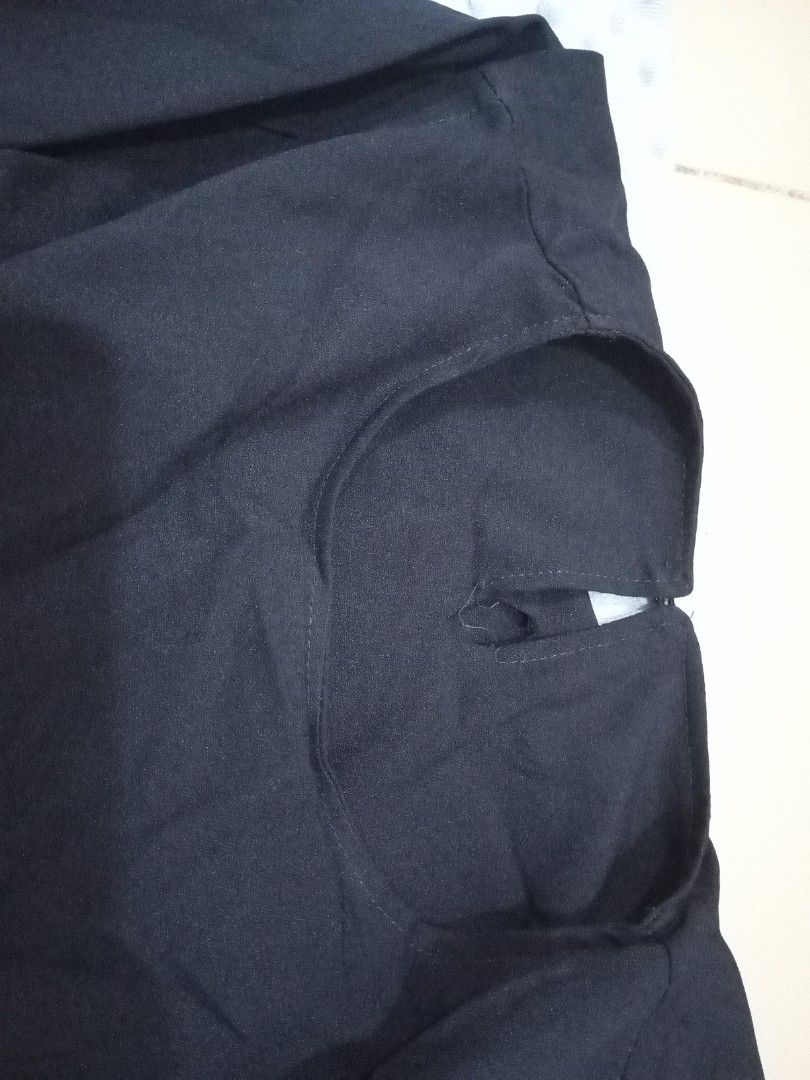 BLOUSE NAVY PEKAT ADA VEST SENYAWA DAN RAMPEL, Fesyen Wanita, Pakaian ...