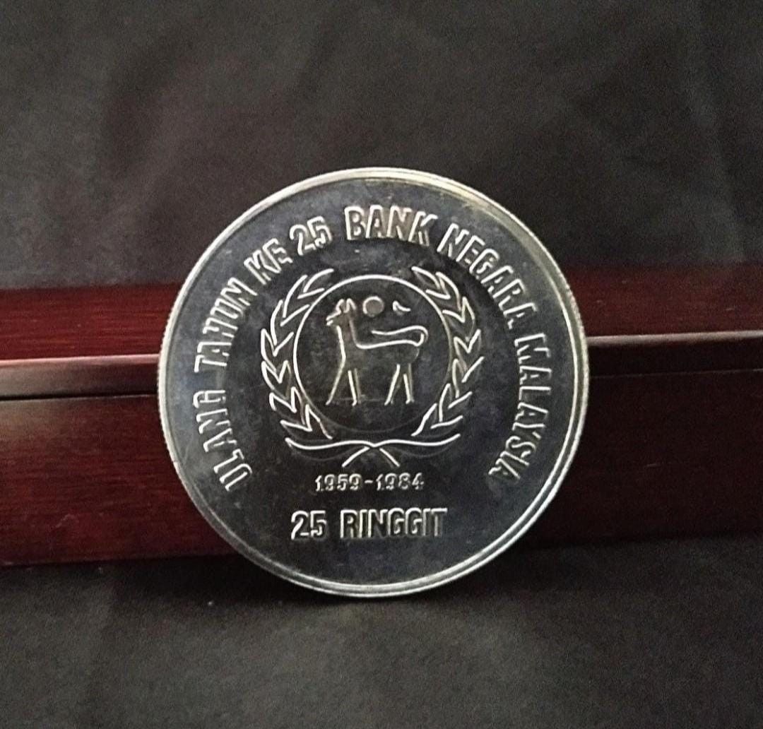 BNM Silver Coin 25 Ringgit Duit Lama Malaysia 1959-1984 Duit Syiling ...