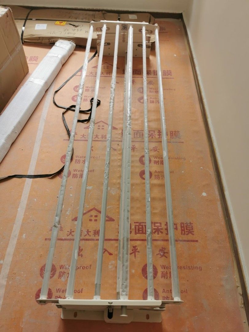 Brand new HDB retractable drying rack, Furniture & Home Living, Home ...