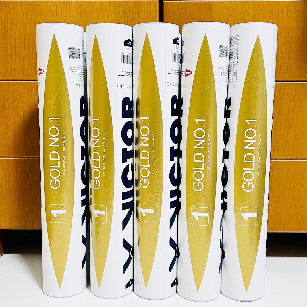 Brand New Victor Gold No 1 Durable Speed 77 Badminton Shuttlecocks ...