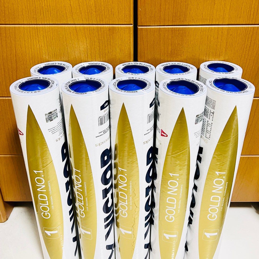 Brand New Victor Gold No 1 Durable Speed 77 Badminton Shuttlecocks ...