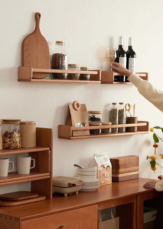 BRAYDON Solid Wood Wall Shelves, Furniture & Home Living, Furniture ...