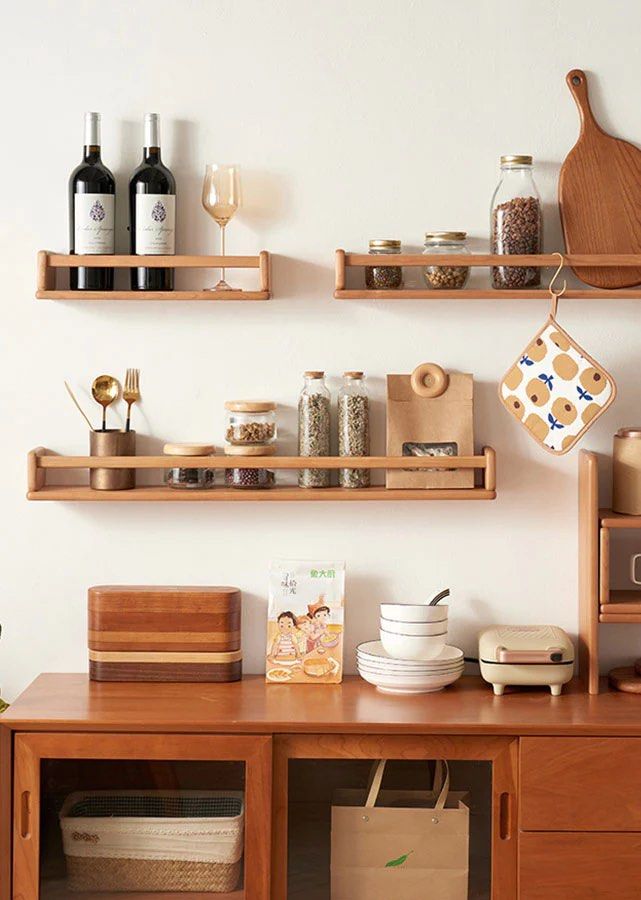 BRAYDON Solid Wood Wall Shelves, Furniture & Home Living, Furniture ...