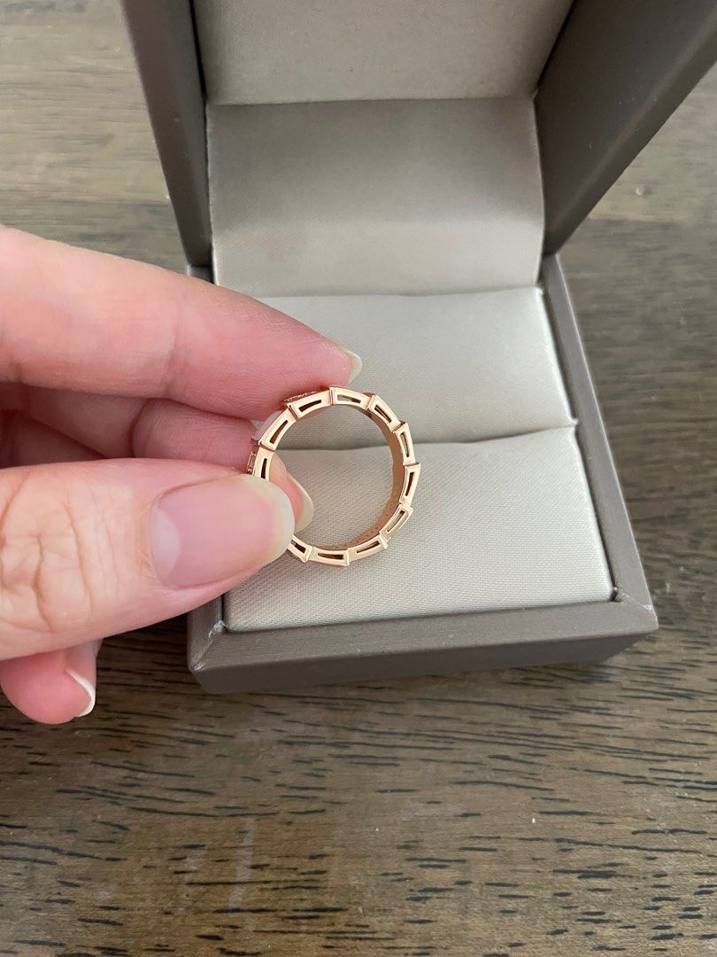 BV serpenti mother of pearl rose gold ring, Women's Fashion, Jewelry ...