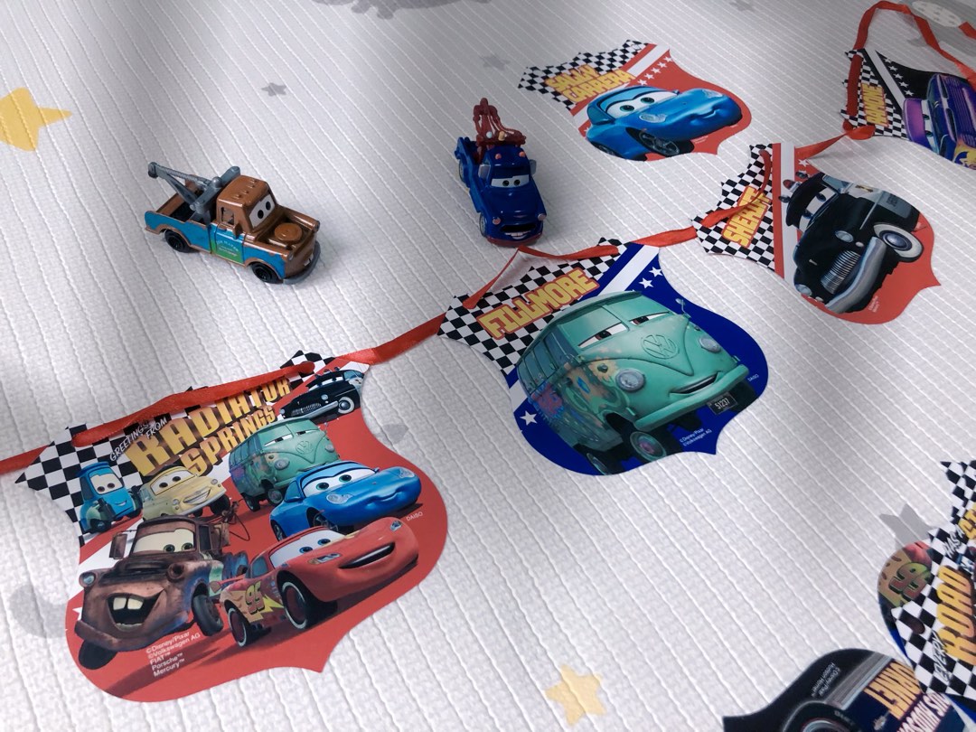 Cars Theme Party Flags, Hobbies & Toys, Stationery & Craft, Occasions ...