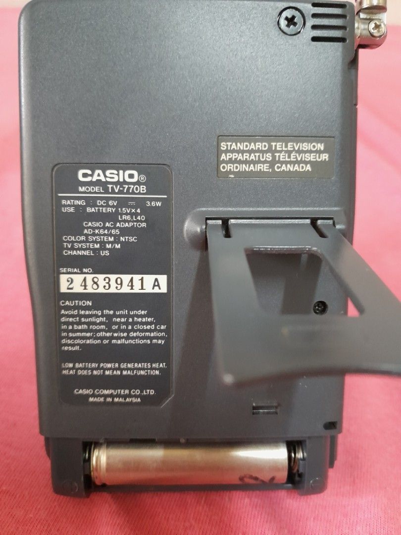 Casio TV-770 crystal vision TV 1999 vintage, TV & Home Appliances, TV ...