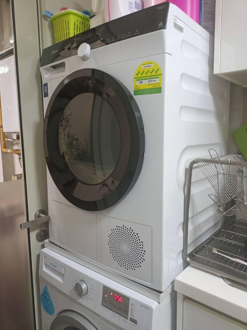 Cheap Cheap almost new Midea 8kg heat pump dryer mdk888hp, TV & Home ...