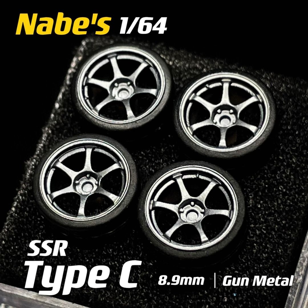 Chika Nabe's SSR Type C Rs 8.9 / 9.7mm Rim Wheel for 1/64 Scale Custom ...