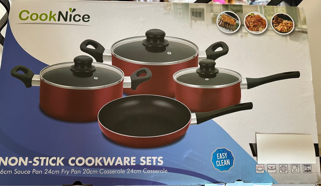 Cook Nice non stick cookware set (non induction), Furniture & Home ...