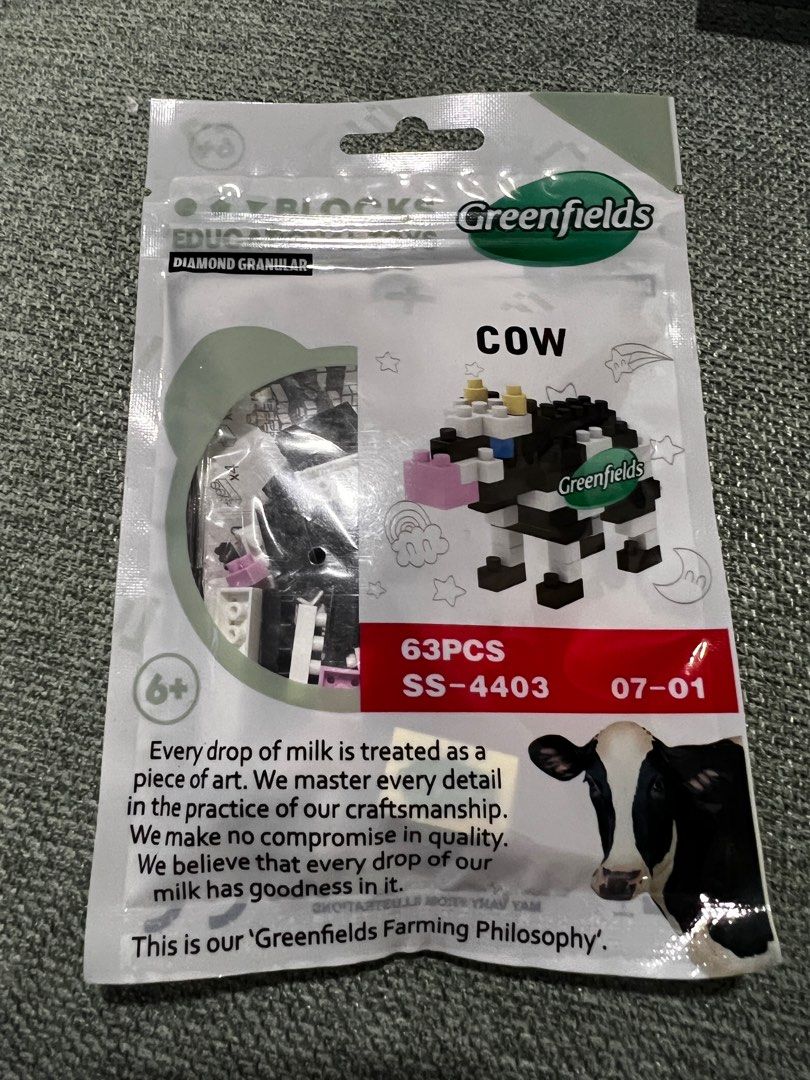 Cow Building Blocks - Greenfield, Hobbies & Toys, Toys & Games on Carousell