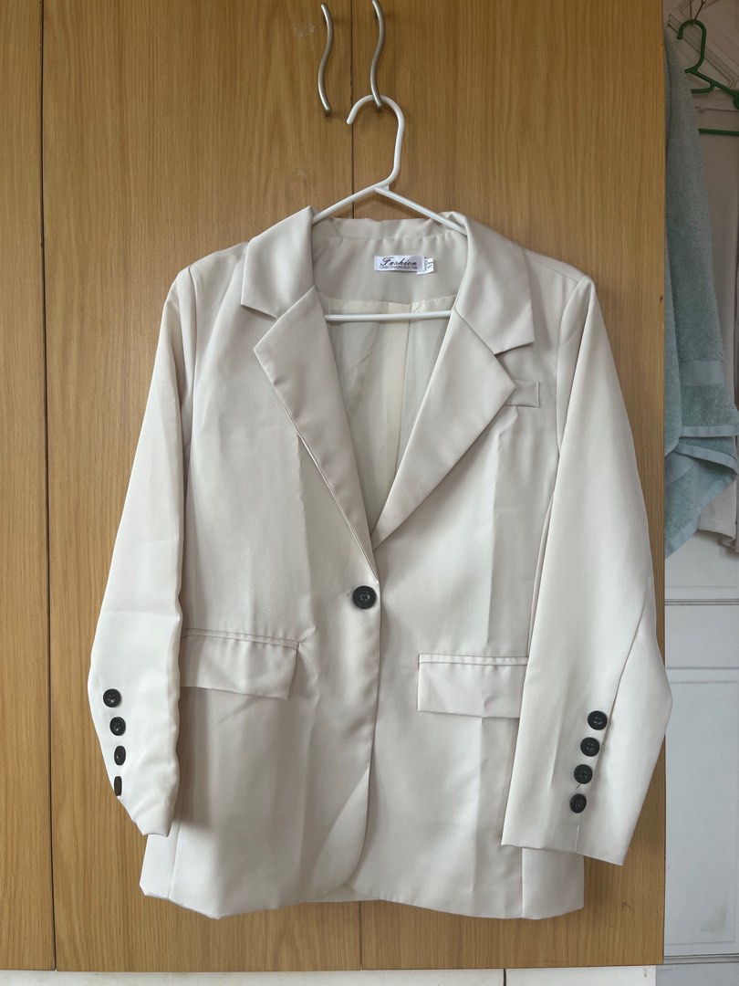Cream Blazer on Carousell