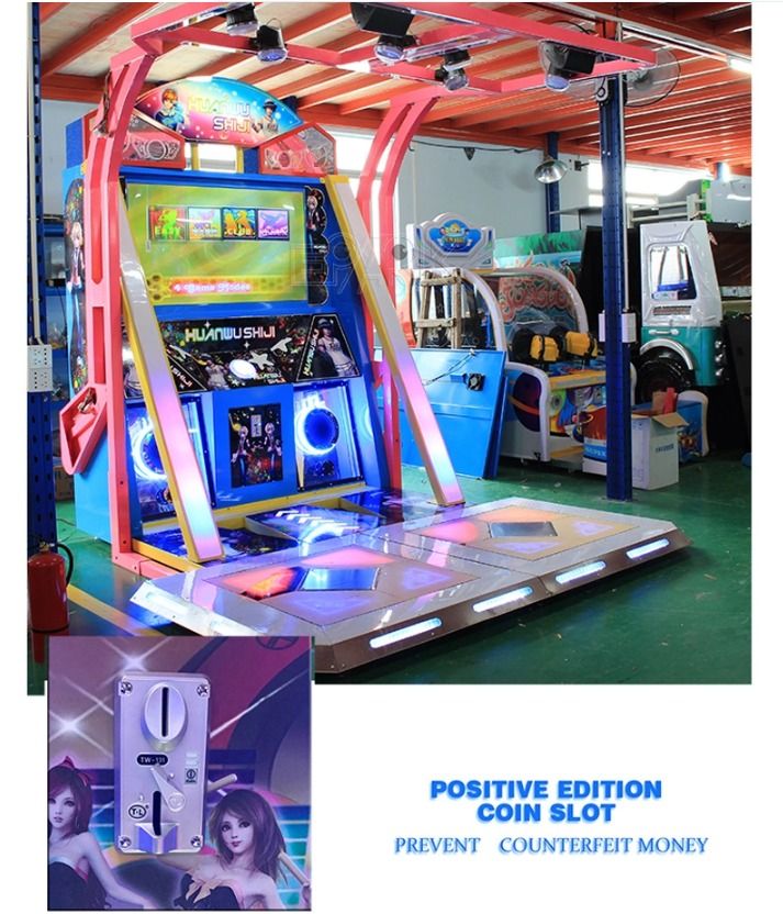 Dance Revolution Double Player Competition Arcade Video Game Machine ...