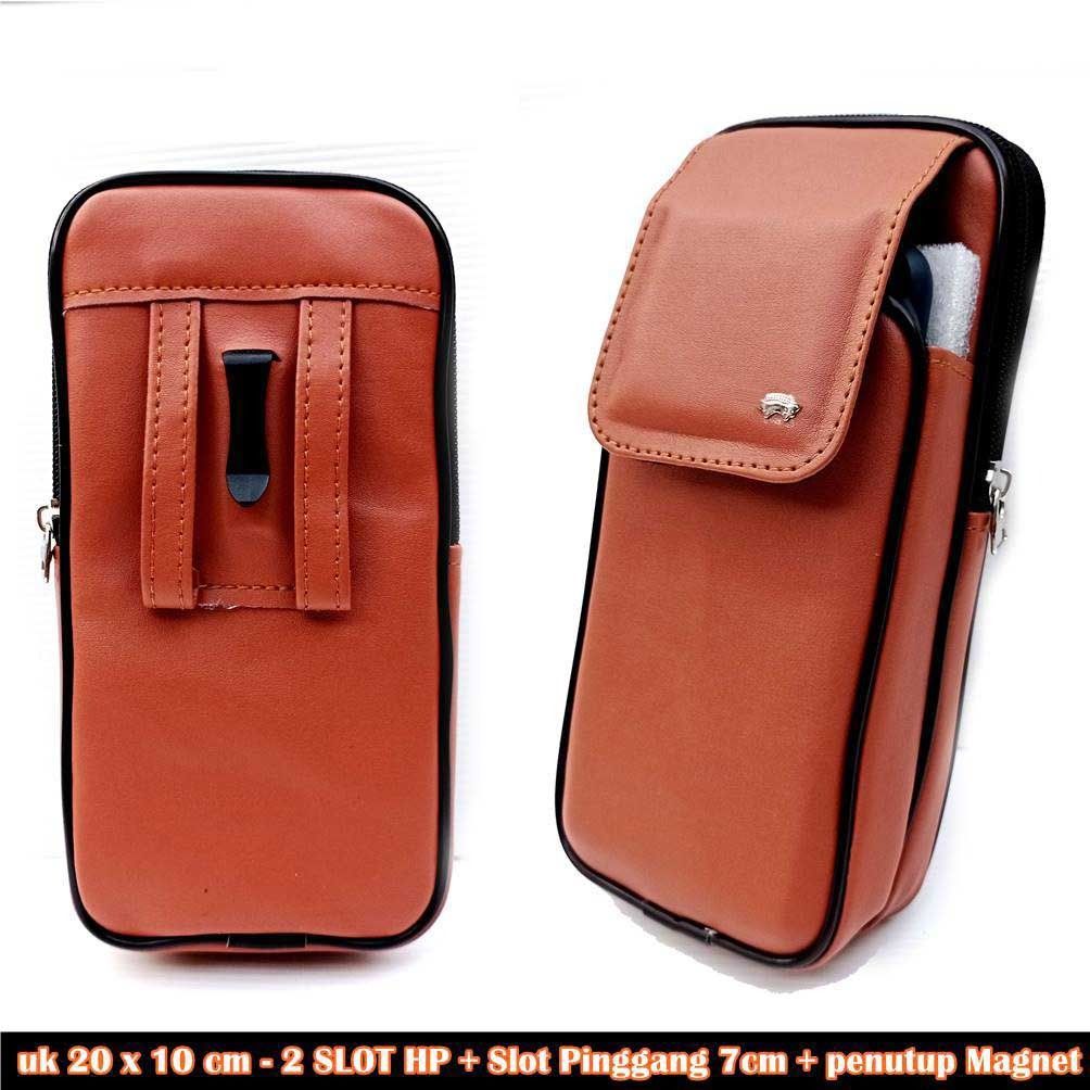 Dompet Case 2 Hp Pinggang Pria Kombinasi Jumbo Kulit Analin on Carousell