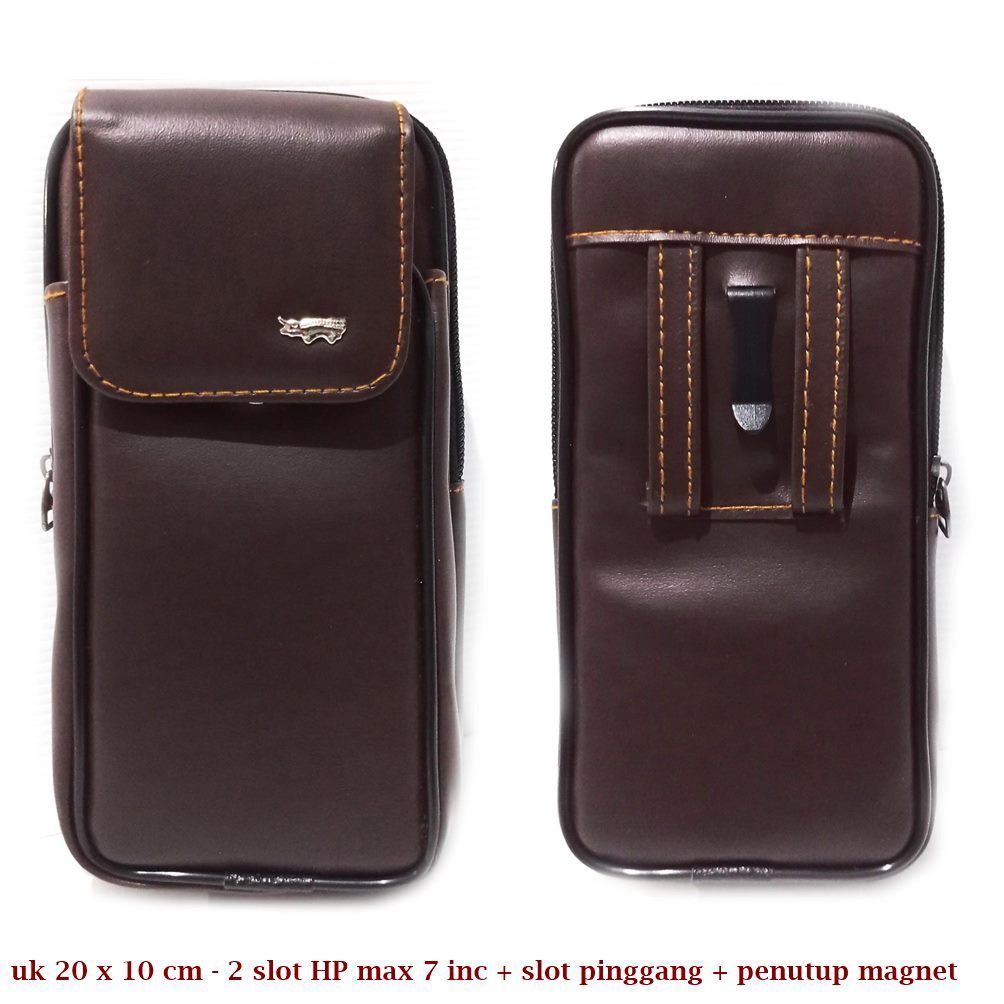 Dompet Case 2 Hp Pinggang Pria Kombinasi Jumbo Kulit Analin on Carousell