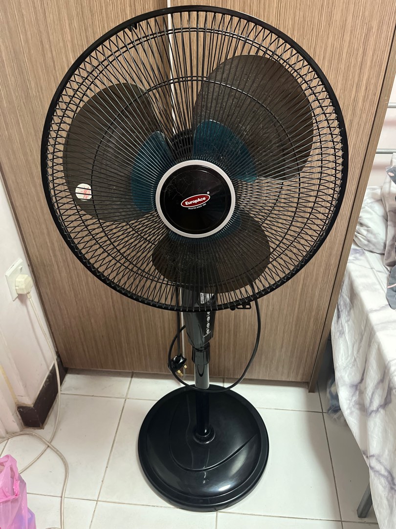 Double Blade Stand Fan 16 inch w Remote, Furniture & Home Living ...