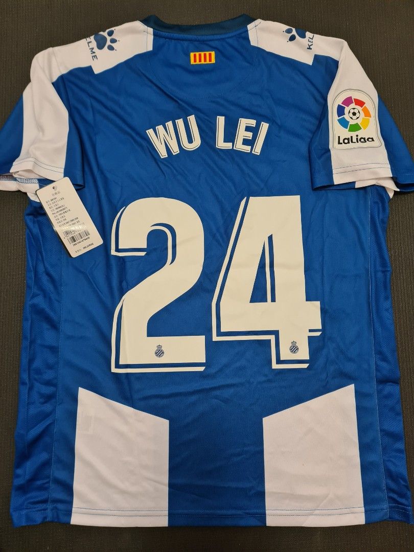 ESPANYOL 2021-22 AUTHENTIC KELME HOME JERSEY PLAYER'S VERSION- WU LEI ...
