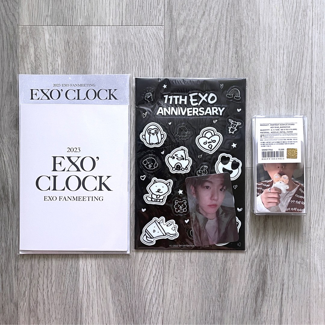 exo baekhyun 11 anniv exo clock merchandise, Hobbies & Toys ...