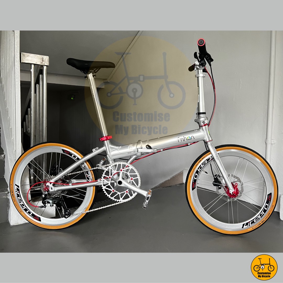 🦢 Fnhon Blast 22” 𝗠𝗥𝗧/𝗕𝘂𝘀-𝗳𝗿𝗶𝗲𝗻𝗱𝗹𝘆 Freebie 𝗟𝗶𝗴𝗵𝘁 Silver Schwalbe Foldable Folding Fold Bicycle ...