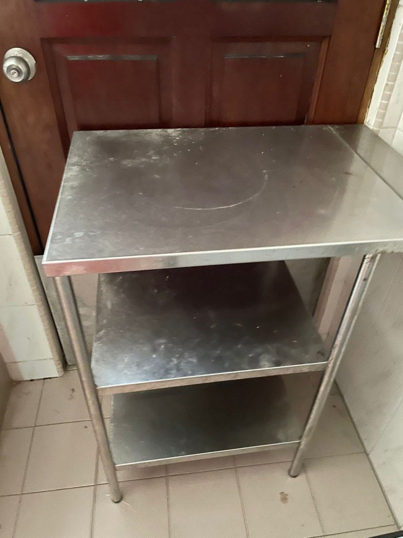 Food stall Stainless Stove table, equipment, Furniture & Home Living ...