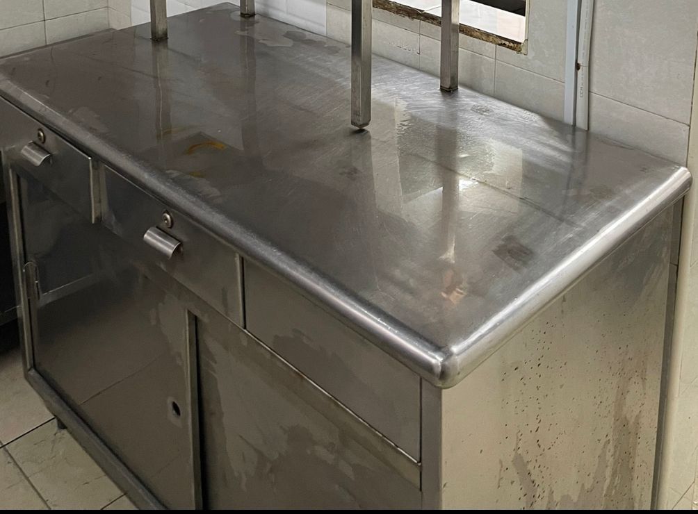 Food stall Stainless Stove table, equipment, Furniture & Home Living ...