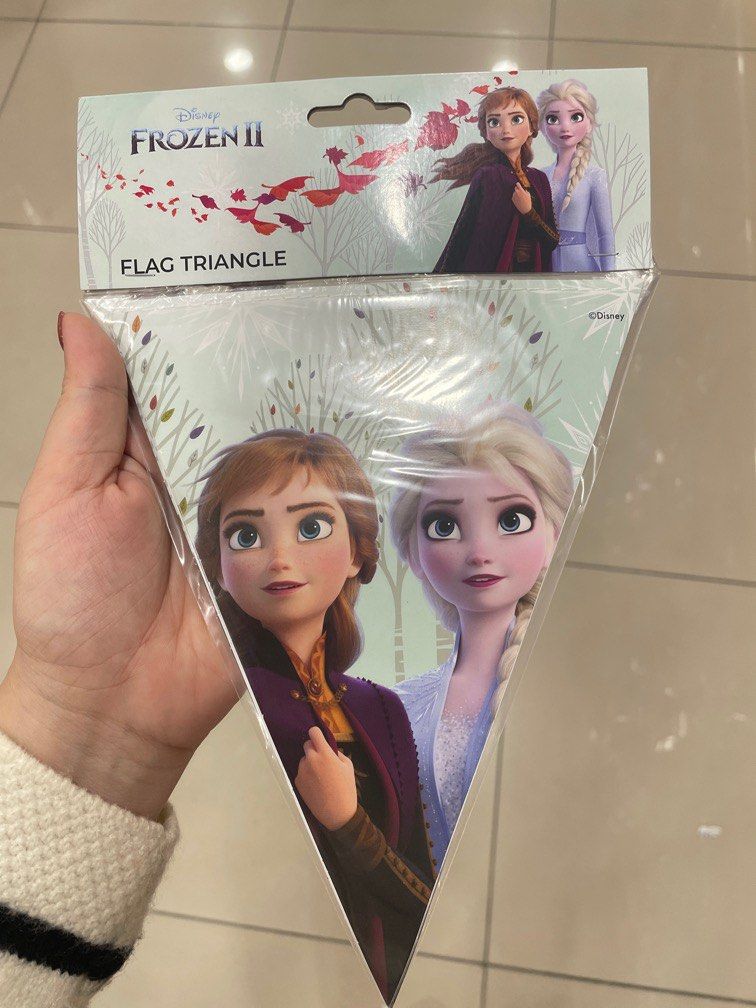 Frozen birthday flag triangle, Hobbies & Toys, Stationery & Craft ...
