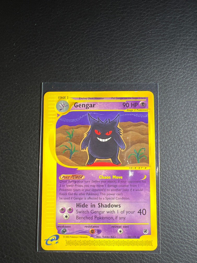 Gengar Non-Holo, 2002 Pokemon Expedition #48/165, Hobbies & Toys, Toys & Games on Carousell