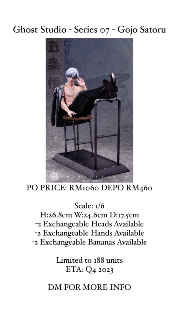 Ghost Studio - Gojo Satoru, Hobbies & Toys, Toys & Games on Carousell