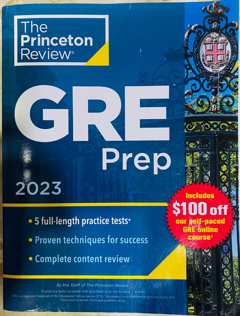 GRE Prep Book 2023, The Princeton Review, Hobbies & Toys, Books ...
