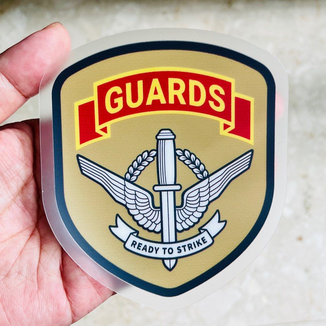 Guards shield . Static Cling Car Decals . Abt 11cm height . Free Normal ...