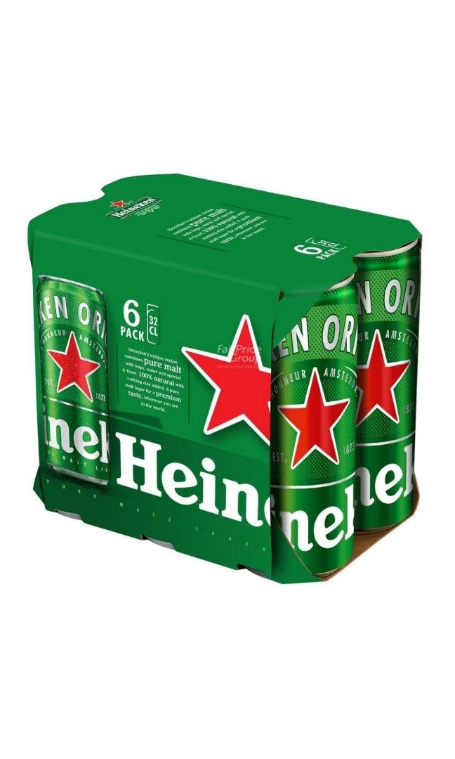 heineken box of 6 cans, Food & Drinks, Alcoholic Beverages on Carousell