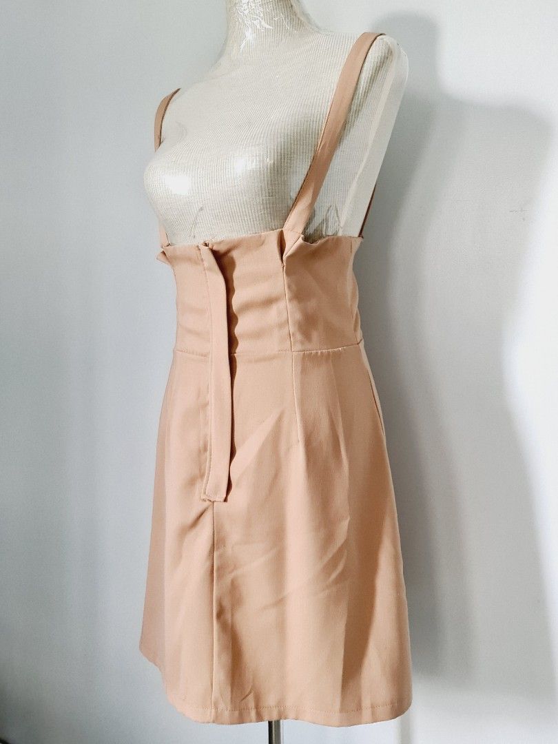 Highwaist Nude Jumper Dress On Carousell