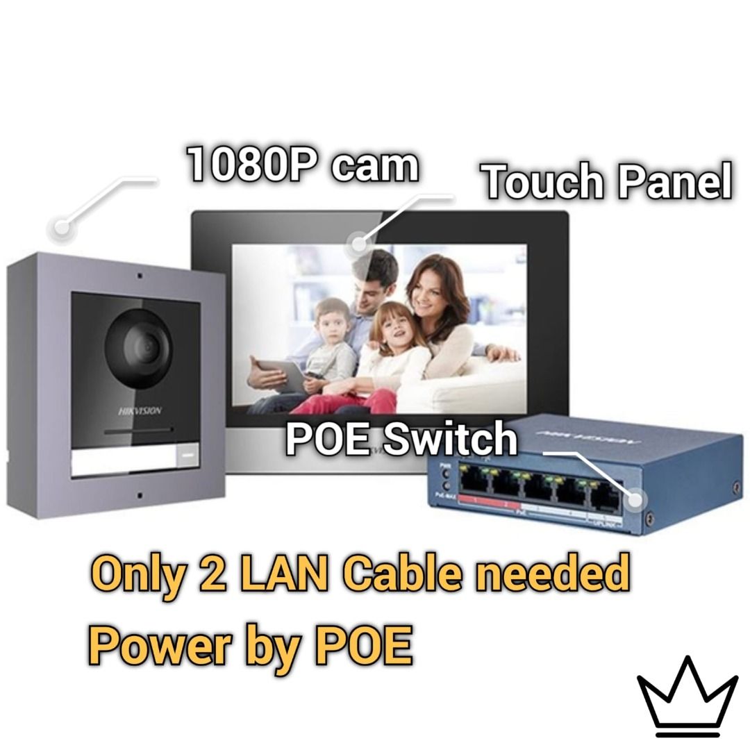 Hik IP Video Intercom | POE No need power point, Receive notification via App, suitable for ...