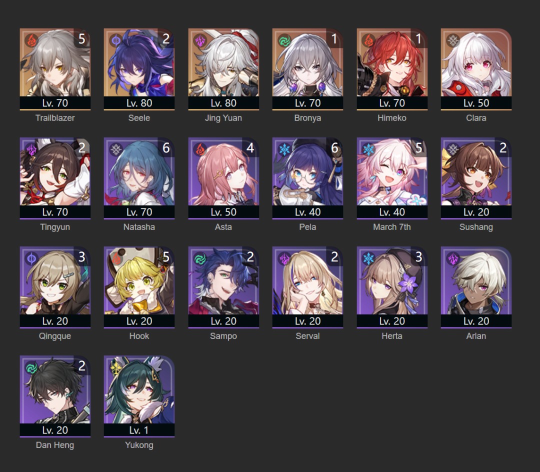 Honkai: Star Rail Account | E2 Seele / Jing Yuan / E1 Bronya / E1 Himeko / Clara, Video Gaming ...