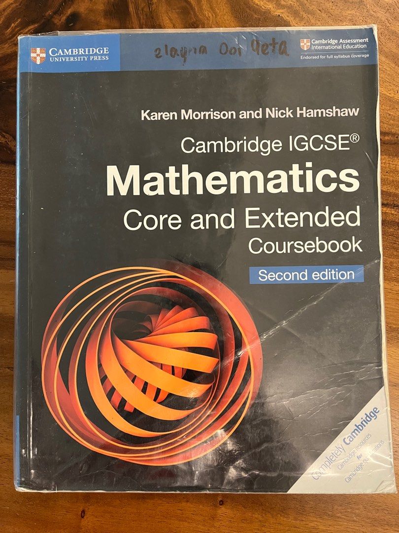 IGCSE - Mathematics Core and Extended Coursebook (2nd Edition), Hobbies ...