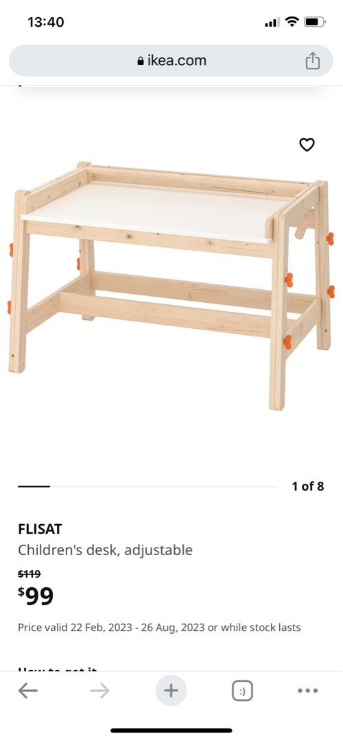 Ikea flisat kids table adjustable, Babies & Kids, Baby Nursery & Kids ...