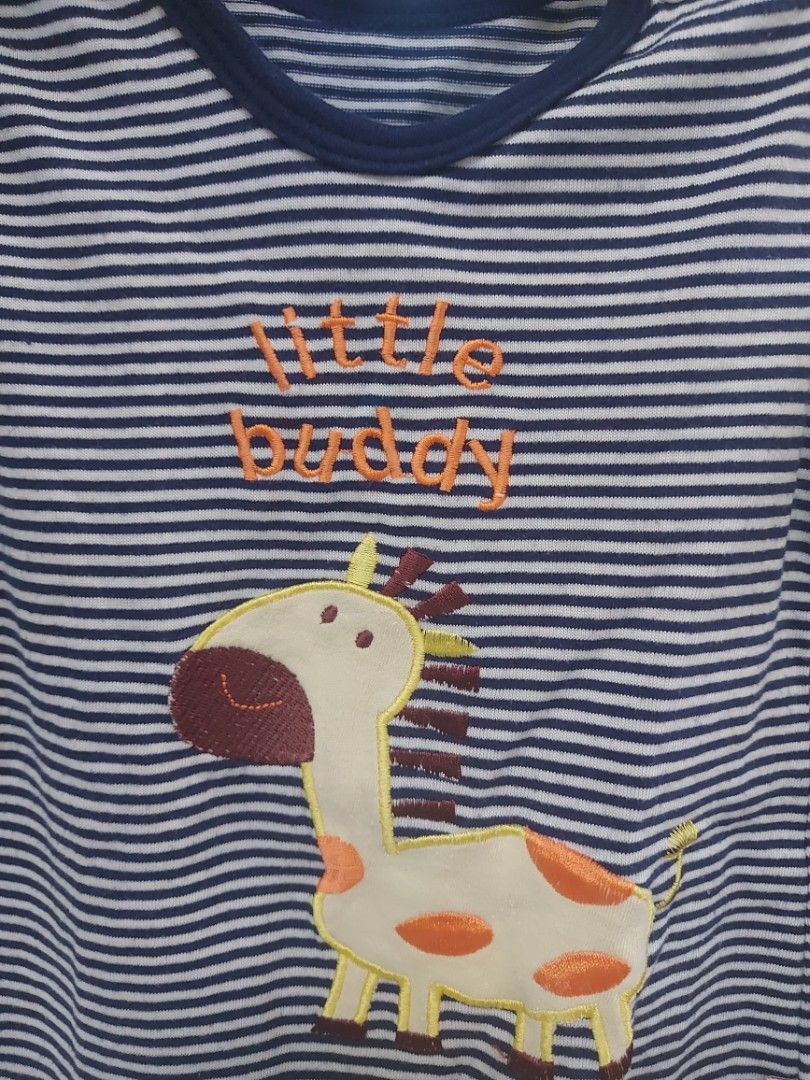 Romper Jumper Kodok Baby PLEU motif garis gambar jerapah, Bayi & Anak ...