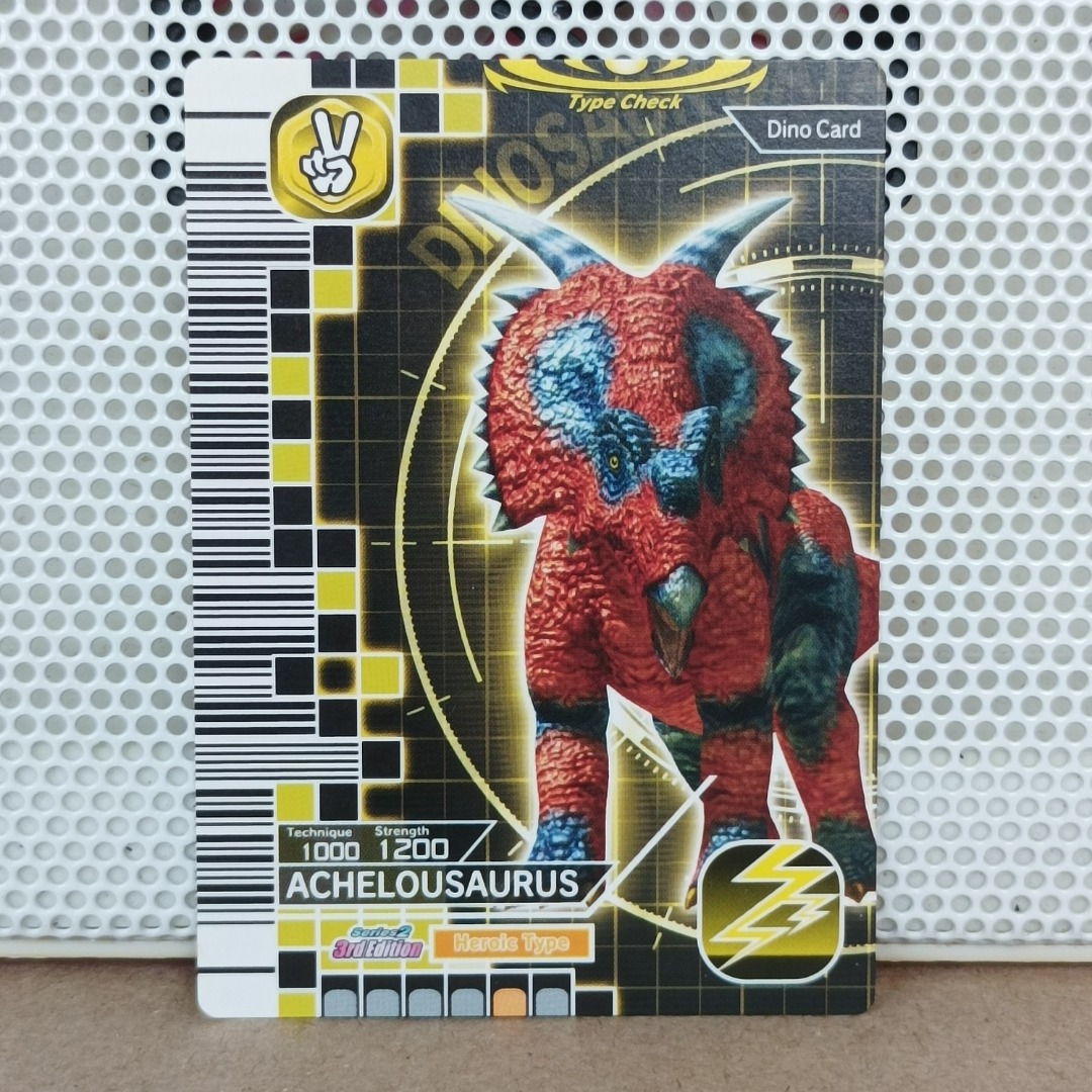 Kartu Sega Dinosaur King Series 2 3rd Edition - Achelousaurus, Toys & Collectibles, Permainan ...