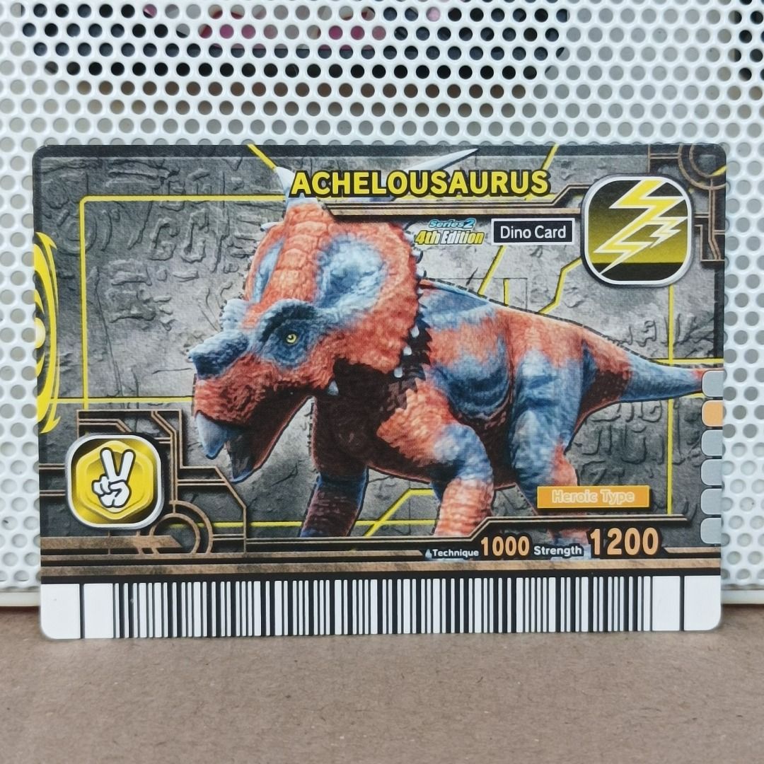 Kartu Sega Dinosaur King Series 2 4th Edition - Achelousaurus, Toys & Collectibles, Permainan ...