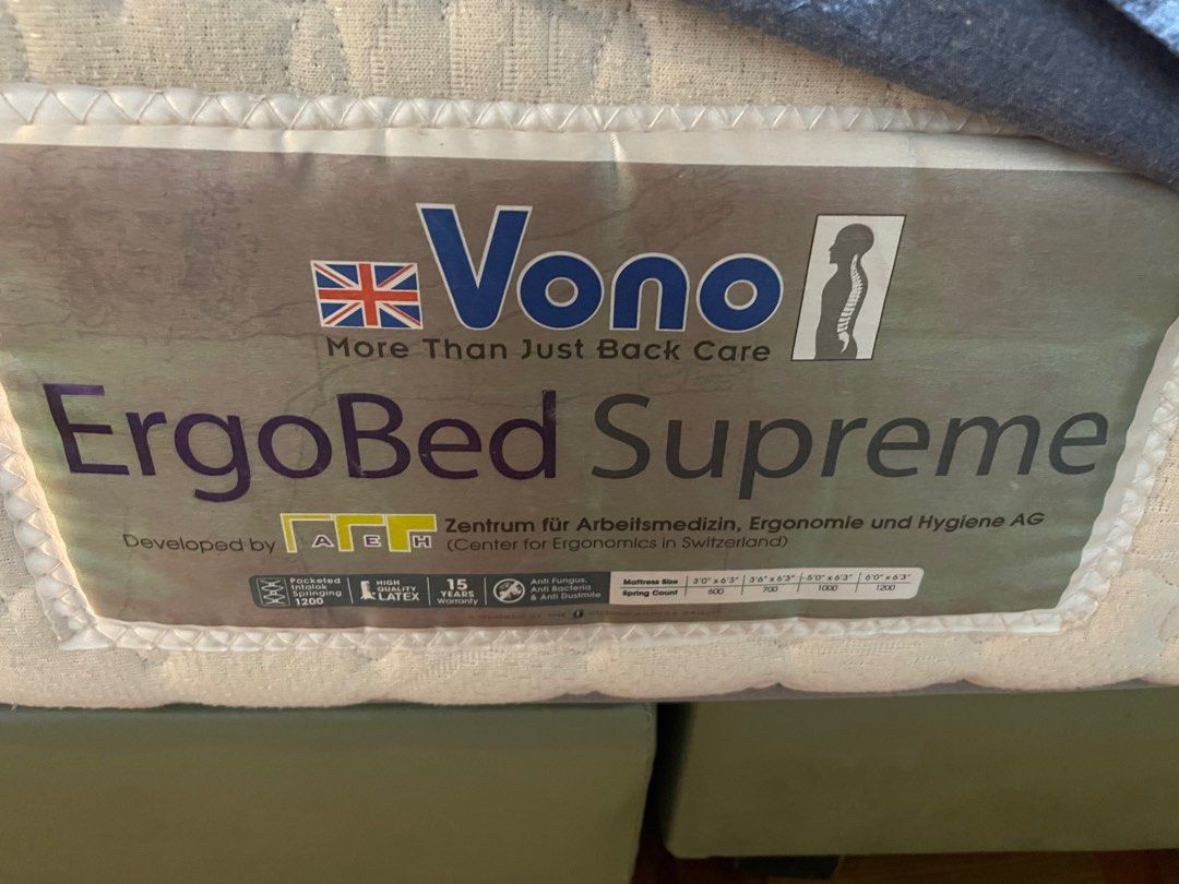 Quick deal - King size bed with Vono mattress, Furniture & Home Living ...