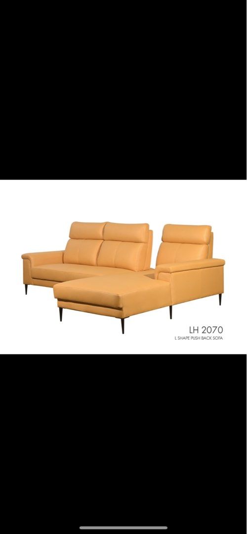L Shape Sofa Push Back Sofa, Furniture & Home Living, Furniture, Sofas ...