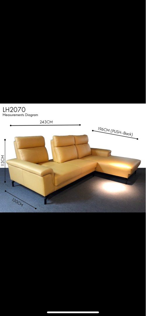 L Shape Sofa Push Back Sofa, Furniture & Home Living, Furniture, Sofas ...