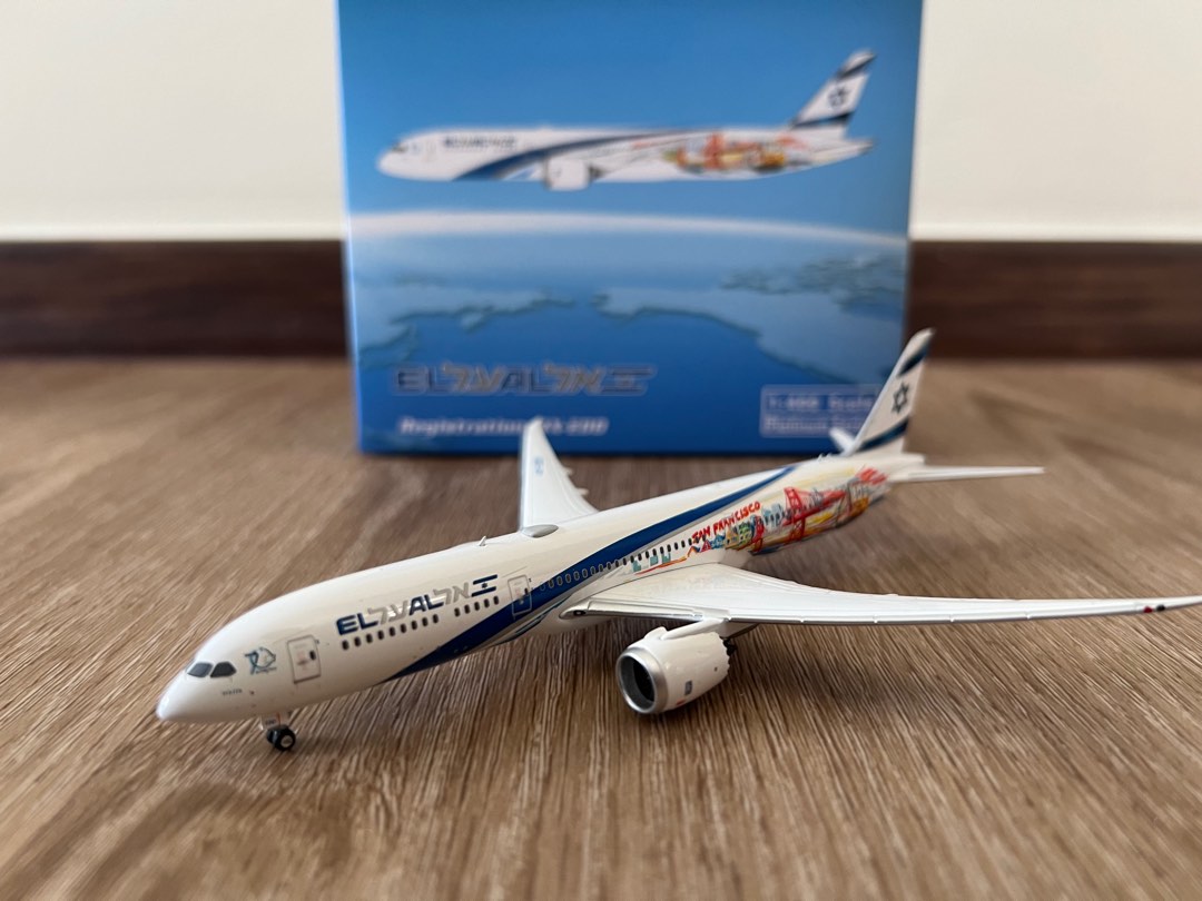 Limited Edition B787-9 EL AL, Scale 1:400 Registration 4X-EDD Platinum ...