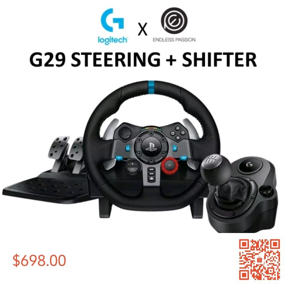 Logitech G29 Steering Wheel, Video Gaming, Video Game Consoles ...