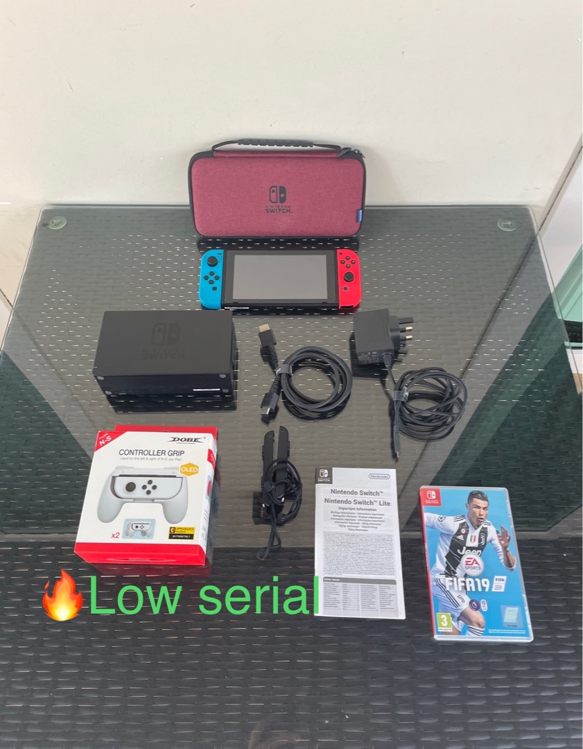 Low Serial Nintendo Switch Gen 1 Console Full Set, Video Gaming, Video ...