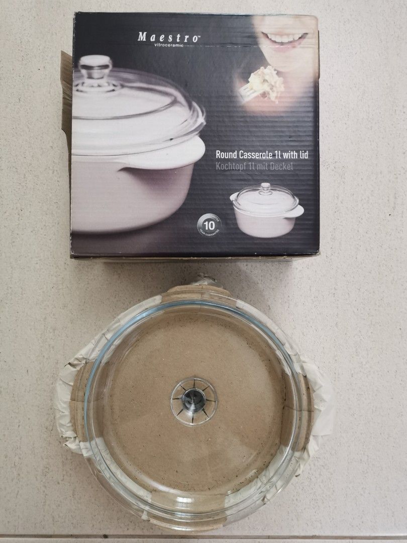 Maestro Ceramic Round Casserole 1L with Lid, Furniture & Home Living ...