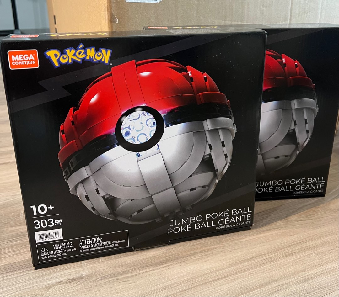 Mega construx Pokémon jumbo poke ball construction set, Hobbies & Toys ...
