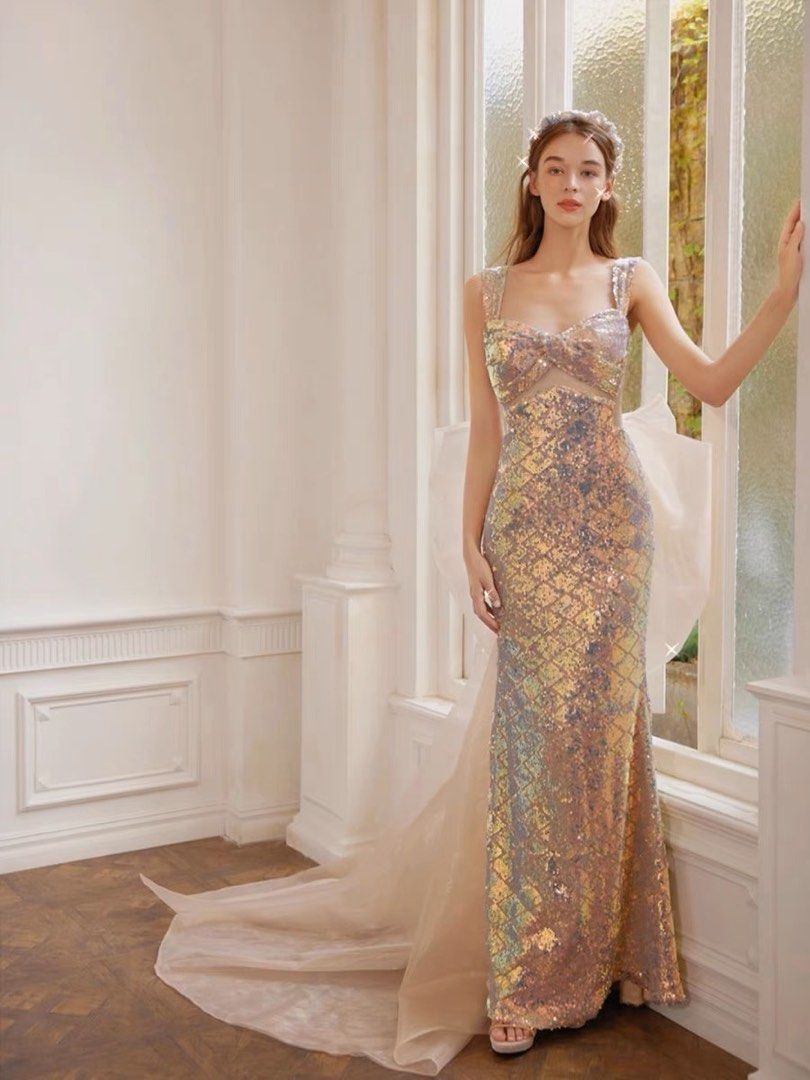 Mermaid style evening gown (Great for DND & Prom), Women's Fashion ...