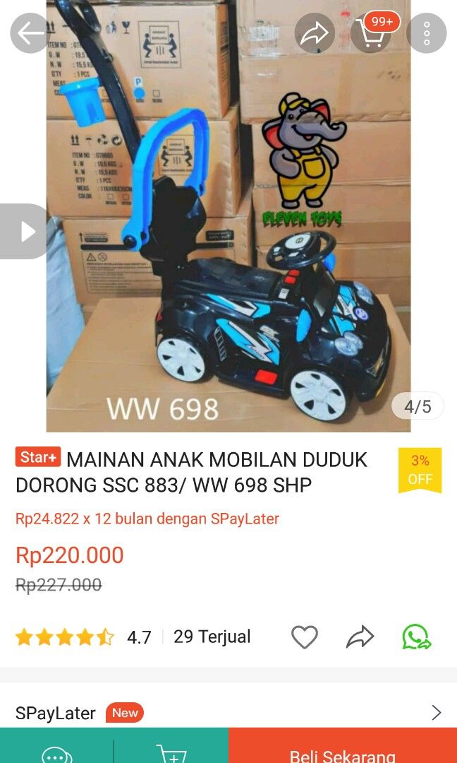 Mobil dorong anak, Bayi & Anak, Mainan & Baby Walker di Carousell