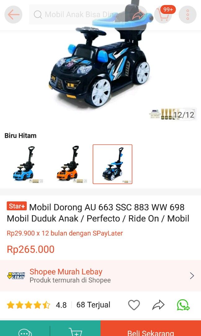 Mobil dorong anak, Bayi & Anak, Mainan & Baby Walker di Carousell