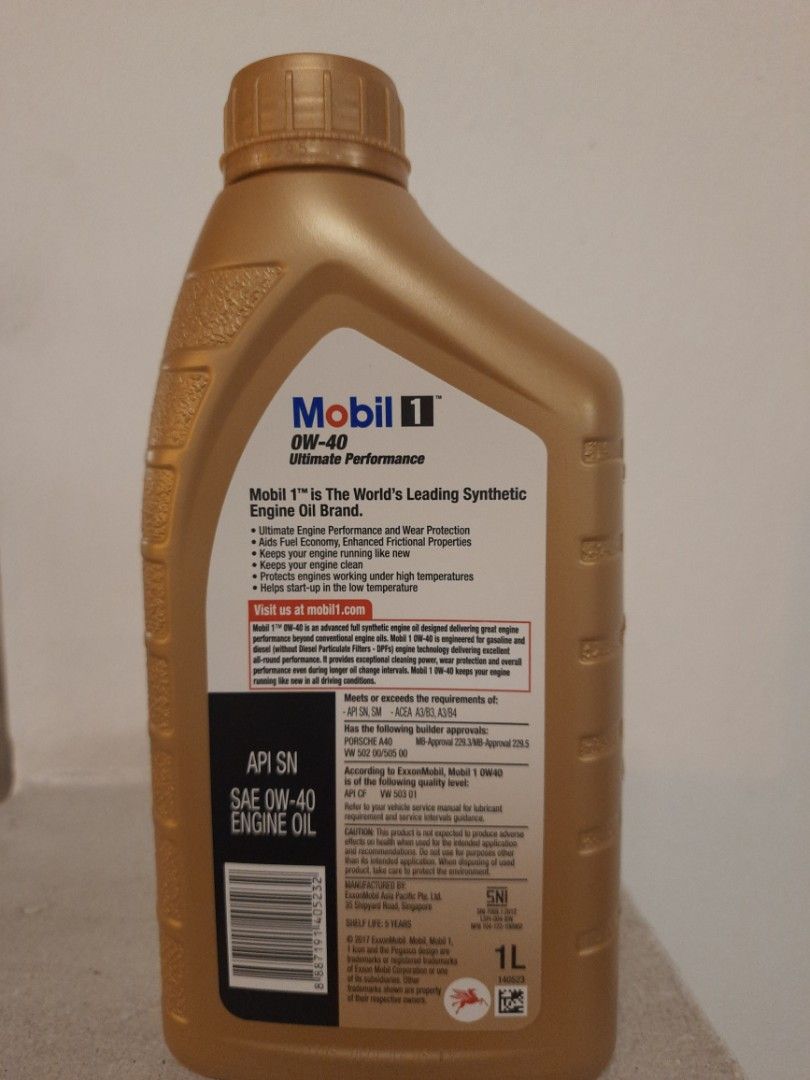 Mobil ONE Advanced Fully Synthetic Ultimate performance engine oil, Car ...